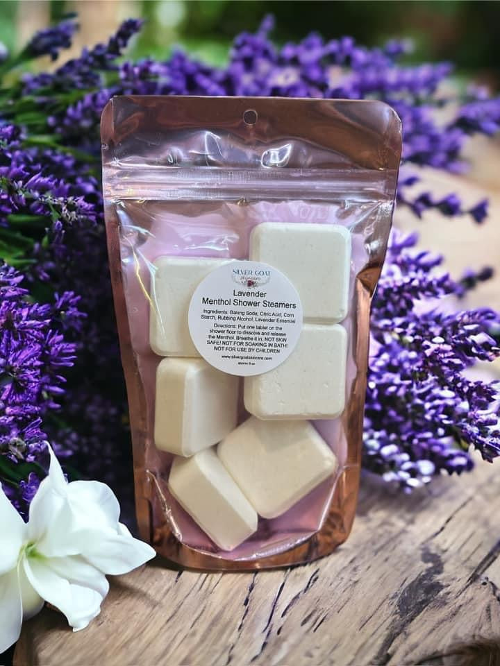 Menthol Shower Steamers - Lavender or Eucalyptus – Silver Goat Skincare